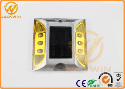China 6 LED Brightness Aluminum Solar Lane Marker Pavement Flashing LED Solar Road Studs for sale