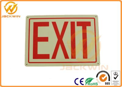 China Custom Aluminum / PP Traffic Warning Signs With High Reflective Emergency Exit Signs for sale