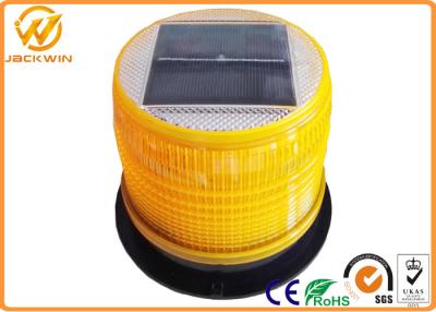China High Brightness LED Solar Beacon Flashing Safety Warning Light With Magnetic Base for sale