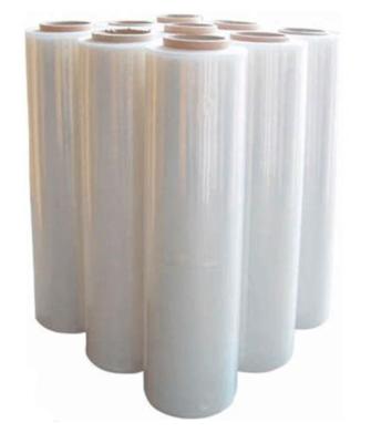 China Commercial Pre Stretched Clear Pallet Stretch Wrap Cling Film 12 Micron Custom Printed for sale