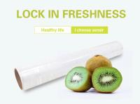 China Food Grade 9 To 12mic 300mm 30cm Wide Cling Film Rolls Fresh Keeping for sale