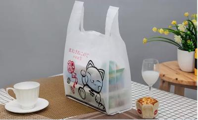 China Clear Biodegradable T Shirt Bags for sale