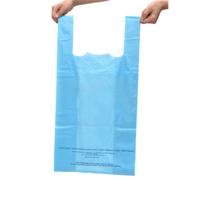 China Custom Logo Printing Punch Handle 50 micron Compostable Biodegradable Starch Bags for sale
