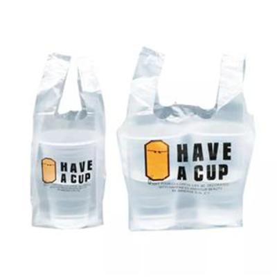 China 16 X 32cm Shopping Thank You Polyethylene Biodegradable White Blue Hdpe Carrier Bags for sale