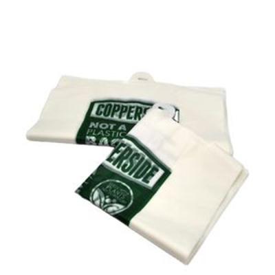 China Eco Friendly Cornstarch Green Shopping Carrier Packing T Shirt PLA Plastic Bags for sale