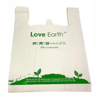 China T Shirt  Compostable Grocery Bags With Handle For Supermarket Shopping for sale