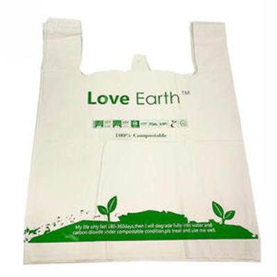 China T Shirt  Compostable Grocery Bags With Handle For Supermarket Shopping for sale