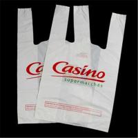 China Personalised Printing Plastic Clear Biodegradable Vest Carrier Bags for sale