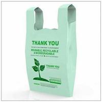 China Personalised Printing Plastic Clear Biodegradable Vest Carrier Bags for sale