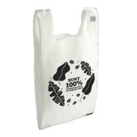 China 2.76in T Shirt Shopping 100 Percent Biodegradable Plastic Shopping Bags for sale
