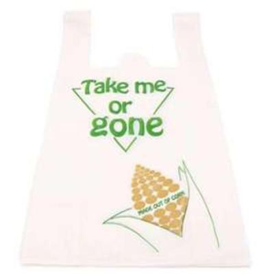 China 100% Compost Shopping Carry Corn Starch PLA Plastic Bags Polylactic Acid for sale