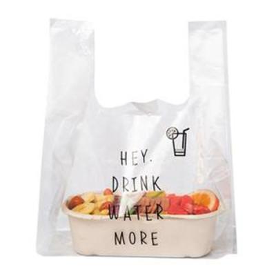 China Eco Friendly Carrier T Shirt PLA Shopping Bags For Supermarket Grocery for sale