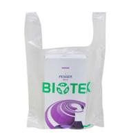 China 6cm  Vest Handle Plastic Printed Bread Biodegradable Grocery Bags For Packaging for sale