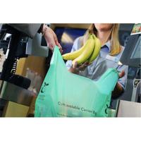 China grocery Compost Cornstarch Pla Carry Bags for sale