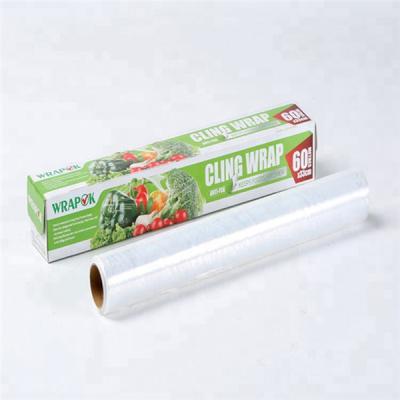 China Extra Wide Freshness Protection Package Pe Polyethylene Stretch Cling Film Roll for sale