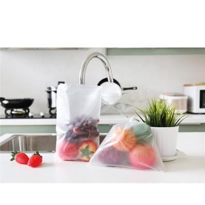 China Transparent Shopping Plastic HDPE Flat Bottom Freezer Bags Roll For Supermarket for sale