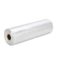 China HDPE LDPE White Flat Top Supermarket Plastic Bags Roll For Vegetables Rice Fruit for sale