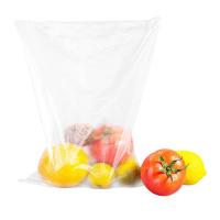 China HDPE LDPE White Flat Top Supermarket Plastic Bags Roll For Vegetables Rice Fruit for sale