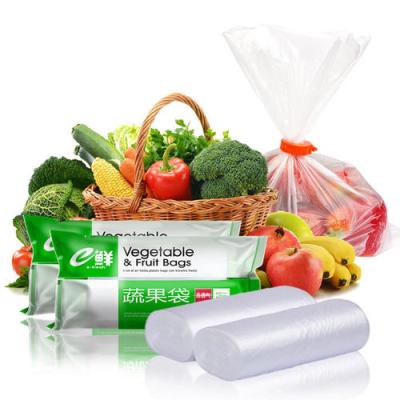 China HDPE LDPE Clear Food Fruit Vegetable Flat Seal Produce Food Freezer Bags for sale
