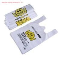 China HDPE LDPE Drawstring Rubbish Garbage Bio Poly Compostable T Shirt Bags for sale