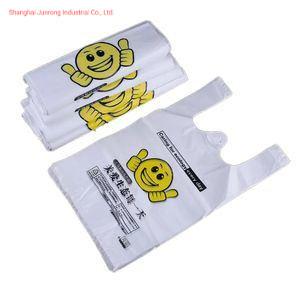 China HDPE LDPE Drawstring Rubbish Garbage Bio Poly Compostable T Shirt Bags for sale