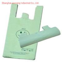 China HDPE LDPE Drawstring Rubbish Garbage Bio Poly Compostable T Shirt Bags for sale