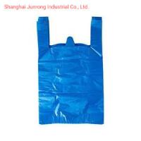 China Cosmetic Eyelash Packaging Box Biodegradable Blue Vest Carrier Bags for sale