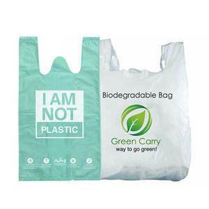 China Color Printing HDPE Food Packaging Retail Cassava Biodegradable Corn Starch Bags for sale