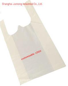 China Takeaway T Shirt HDPE Plastic Bags Side Gusset Type for sale