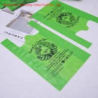 China Takeaway T Shirt HDPE Plastic Bags Side Gusset Type for sale