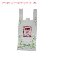 China Supermarket T Shirt  Handle Plastic Biodegradable Tote Bags for sale