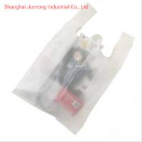 China Supermarket T Shirt  Handle Plastic Biodegradable Tote Bags for sale