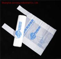China Eco Friendly Thick Grocery Shopping Clear Reusable Biodegradable T Shirt Bags for sale