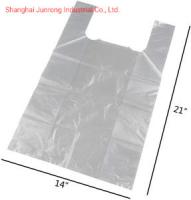 China 50mm Supermarket Shopping Custom Degradable Compostable T Shirt Bags for sale