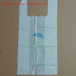 China Soft PE T Shirt Biodegradable Garbage Bags 3.5 Mircon for sale