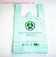 China Supermarket Thank You Vest Style Bioplastic Biodegradable T Shirt Bags for sale