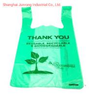 China Supermarket Thank You Vest Style Bioplastic Biodegradable T Shirt Bags for sale