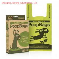 China Custom Printed Clear HDPE Supermarket Plastic T Shirt Compostable Dog Poop Bags With Handles for sale