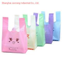 China Logo Handle Food T Shirt Packing Compostable Biodegradable Plastic Packaging Bags for sale