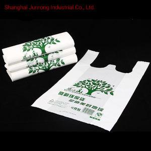 China T Shirt Compostable Biodegradable Plastic Bags Manufacturing made from corn starch for sale