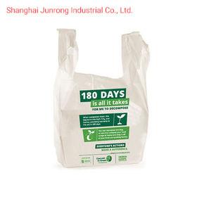 China Supermarket carry Plastic T Shirt Bio Compostable Shopping Bag for sale