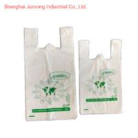 China 30x40cm Clothes Poly Clear Custom Die Cut Compostable Grocery Bags With Logo for sale