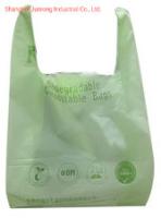China 30x40cm Clothes Poly Clear Custom Die Cut Compostable Grocery Bags With Logo for sale