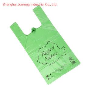 China PLA T Shirt Compostable Plastic Biodegradable Grocery Bags for sale