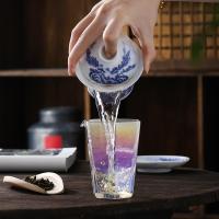 China Jingdezhen Handmade Blue and White Porcelain Gaiwan Teacup 180ml Tea Bowl Chinese Teaware for sale
