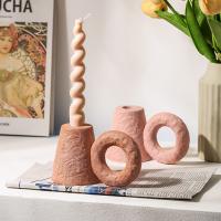 China Ceramic Candle Holder 2x14x8.3cm Retro Ins Style Decorative Home Ornament for sale