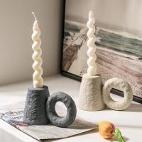 China Ceramic Candle Holder 2x14x8.3cm Retro Ins Style Decorative Home Ornament for sale