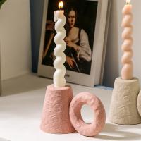 China Ceramic Candle Holder 2x14x8.3cm Retro Ins Style Decorative Home Ornament for sale