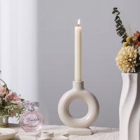 China Ceramic Taper Candle Holder Stand Nordic Decorative Ornament for Wedding Party Home Decor 10cm for sale