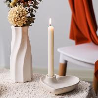 China Ceramic Taper Candle Holder Stand Nordic Decorative Ornament for Wedding Party Home Decor 10cm for sale